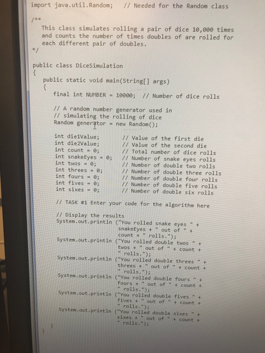 Solved Import Java Util Random Needed For The Random