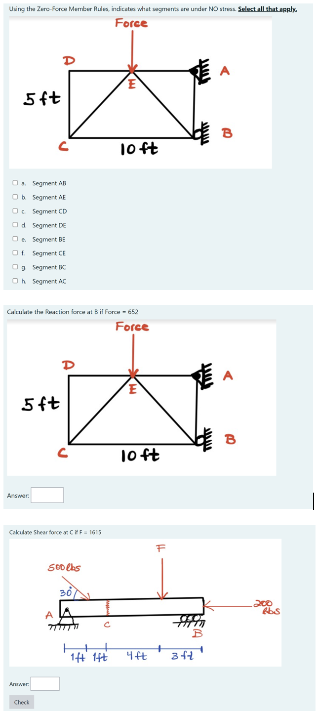 Solved Using the Zero-Force Member Rules, indicates what | Chegg.com