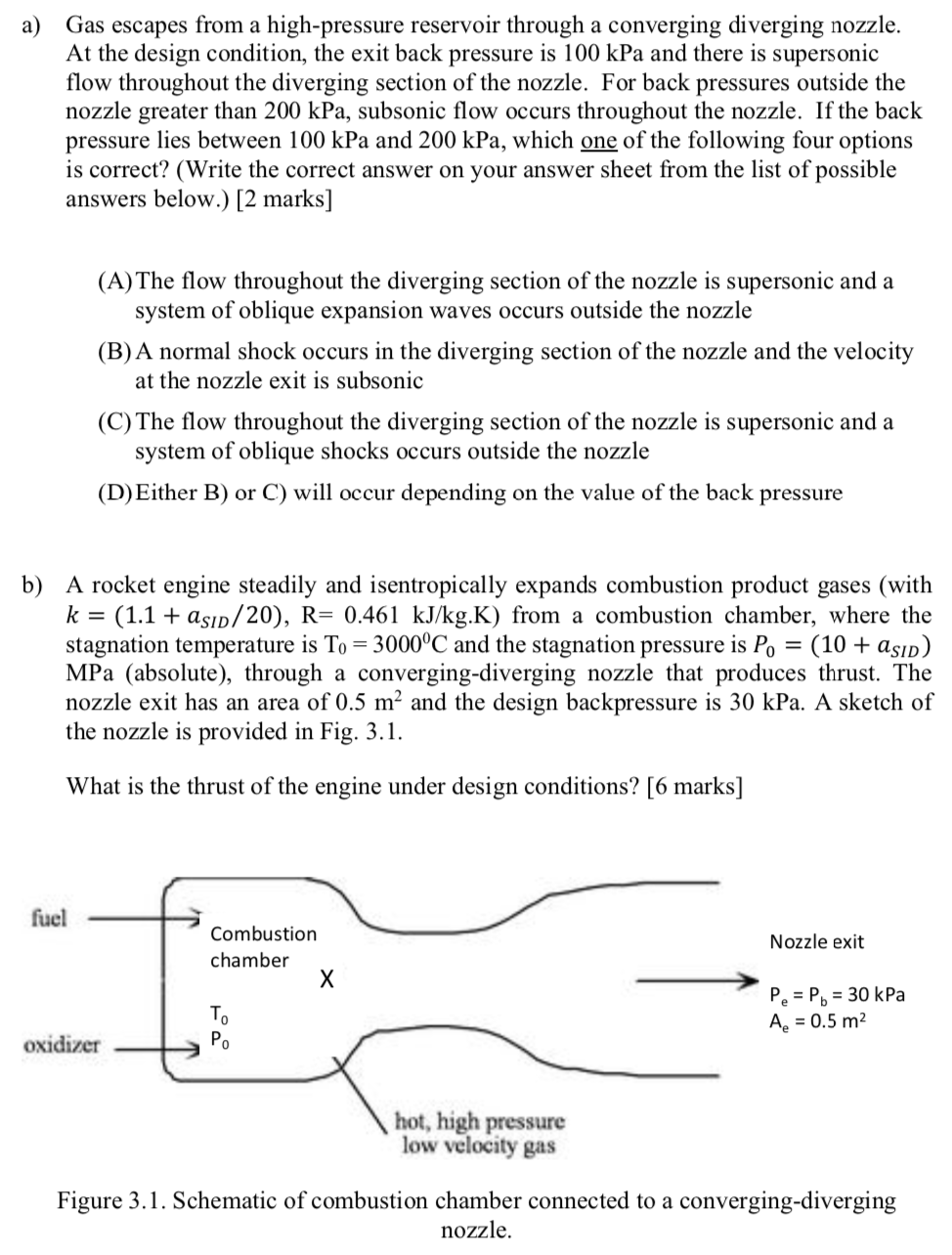a) Gas escapes from a high-pressure reservoir through | Chegg.com