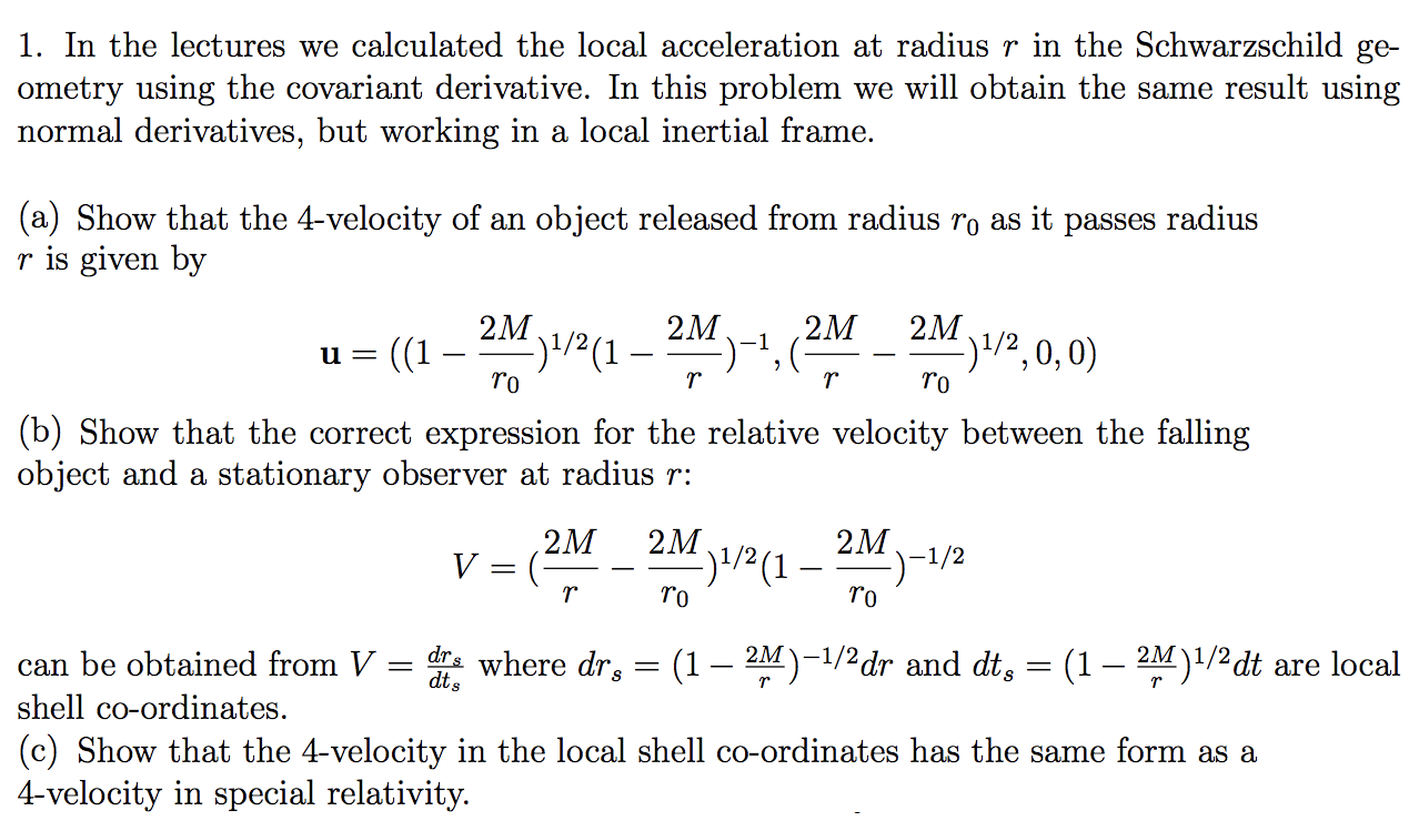 Solved 1. In the lectures we calculated the local | Chegg.com