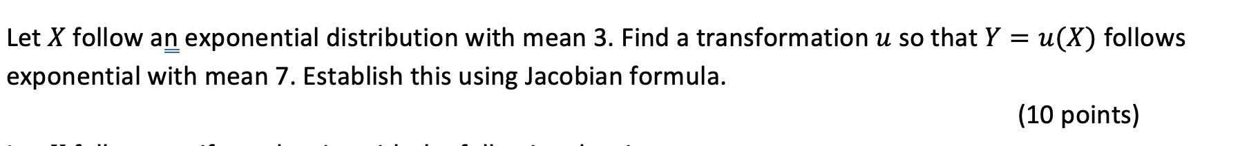 Solved Let \\( X \\) follow an exponential distribution with | Chegg.com