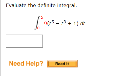 Solved Evaluate the definite integral. ∫059(t5−t3+1)dt | Chegg.com