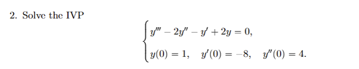 Solved 2. Solve the IVP | Chegg.com