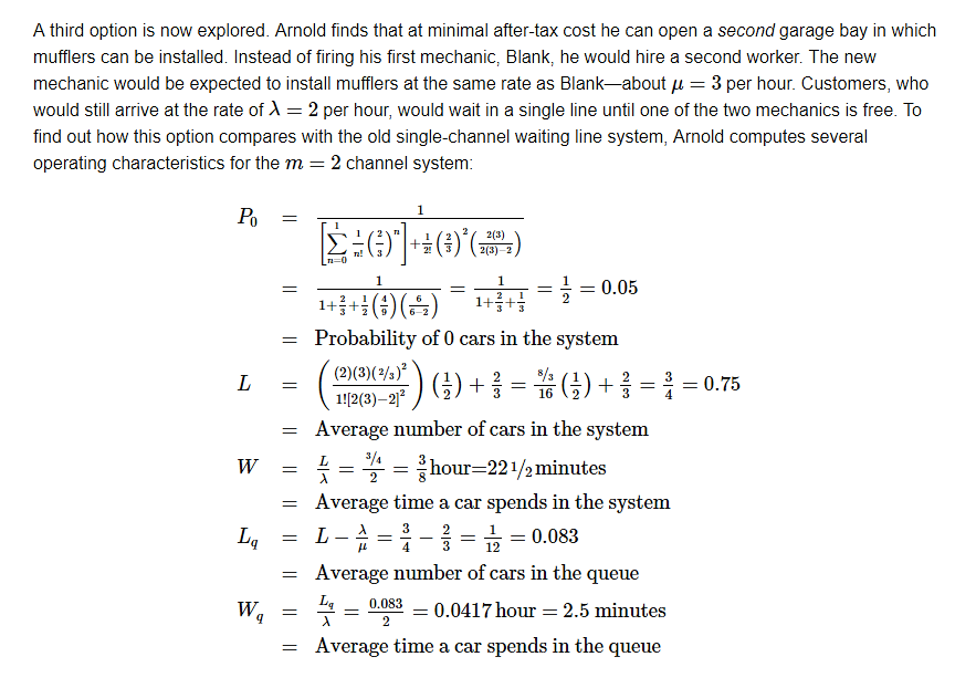 Solved create a queue model using excel QM | Chegg.com