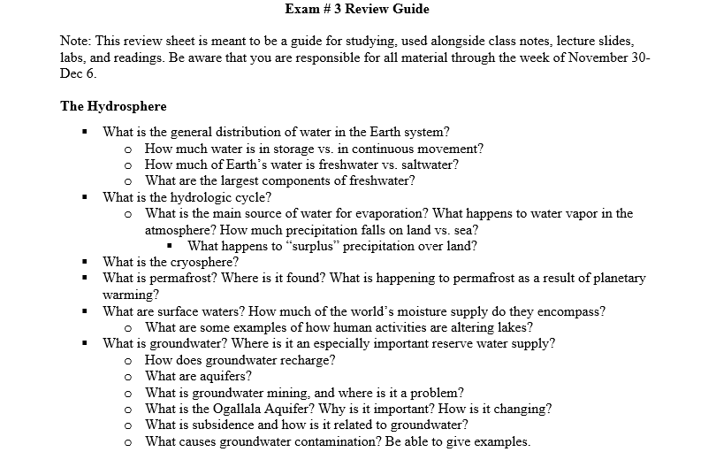 Solved Note: This review sheet is meant to be a guide for | Chegg.com