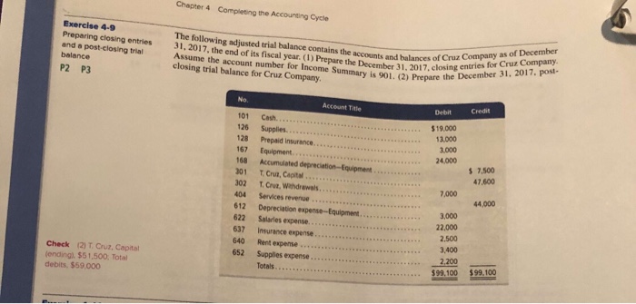 Solved Chapter 4 Completing the Accounting Cycle The | Chegg.com