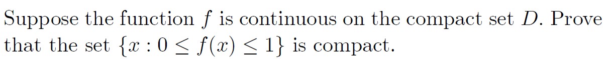 Solved Suppose the function f is continuous on the compact | Chegg.com