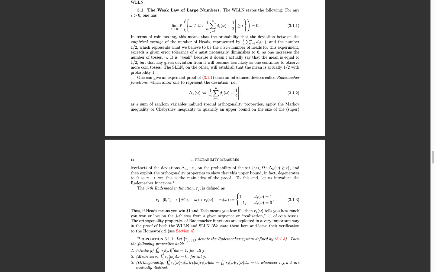 WLLN 3.1. The Weak Law of Large Numbers. The WLLN | Chegg.com