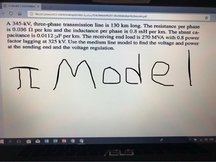 Solved TL Model 1-Short&Med X O file:// ktopVE E340/uplan/TL | Chegg.com