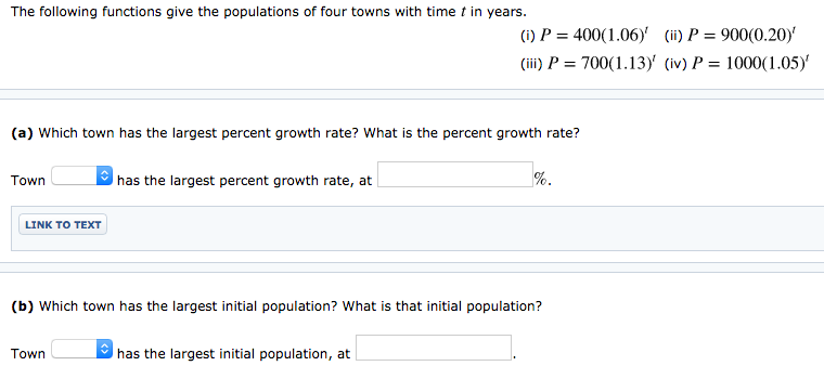 Solved The following functions give the populations of four | Chegg.com