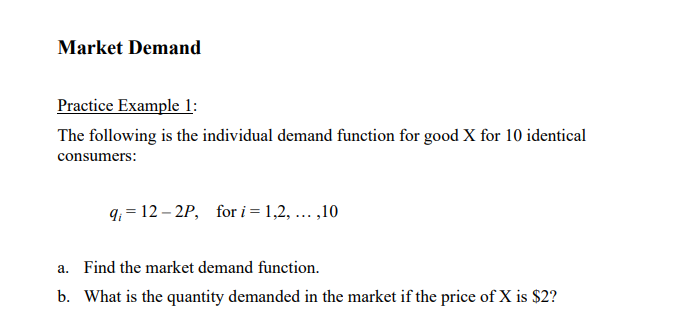 Solved Practice Example 1: The following is the individual | Chegg.com