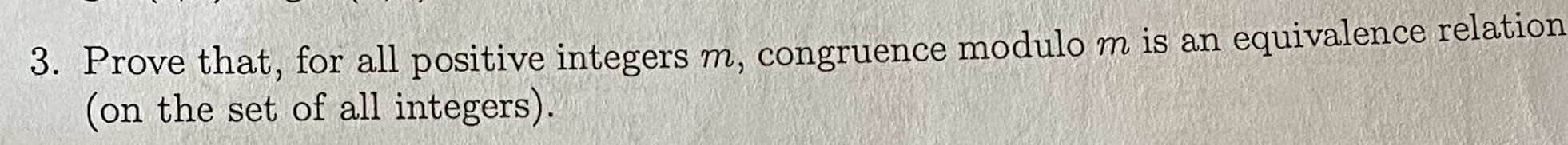 Solved 3. Prove that, for all positive integers m, | Chegg.com