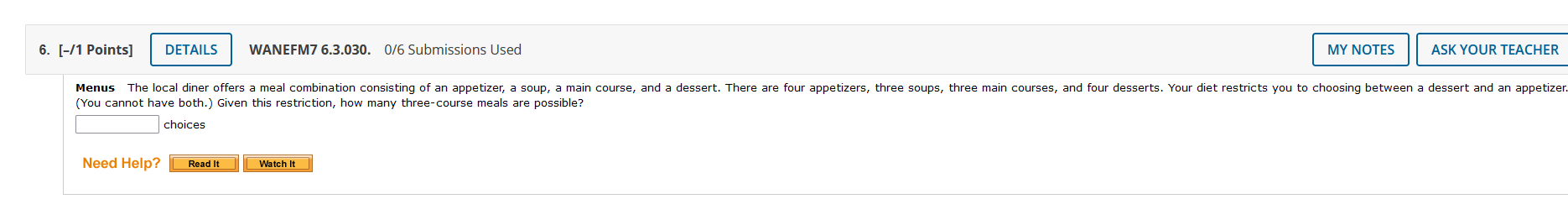 Solved (You cannot have both.) Given this restriction, how | Chegg.com