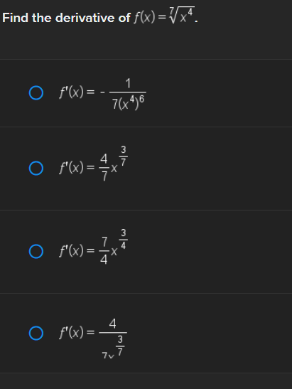 Solved Find the derivative of | Chegg.com