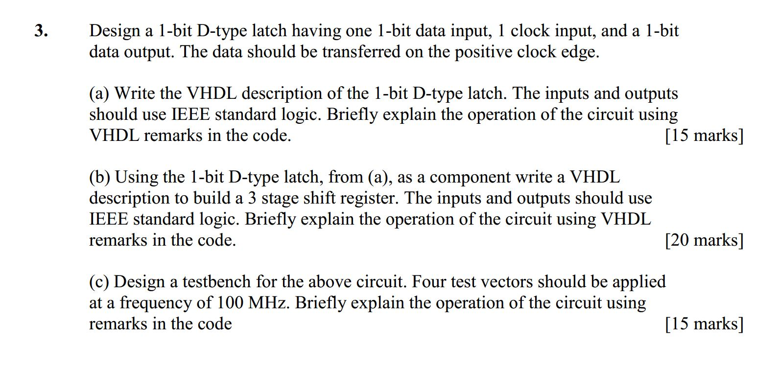 3. Design a 1-bit D-type latch having one 1-bit data | Chegg.com