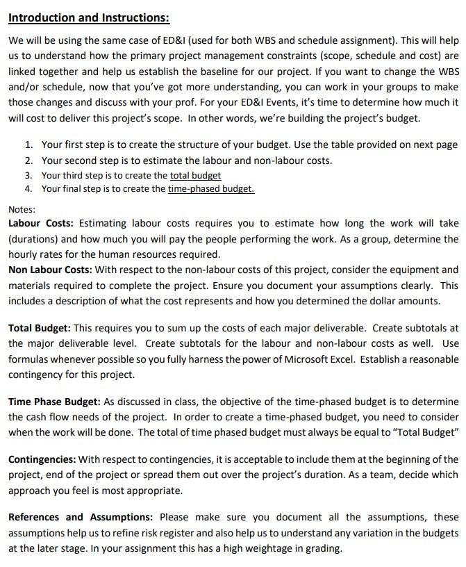 Introduction and Instructions: We will be using the | Chegg.com