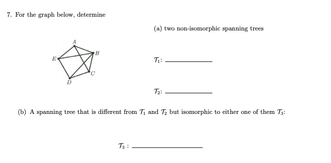 Solved 7. For the graph below, determine (a) two | Chegg.com