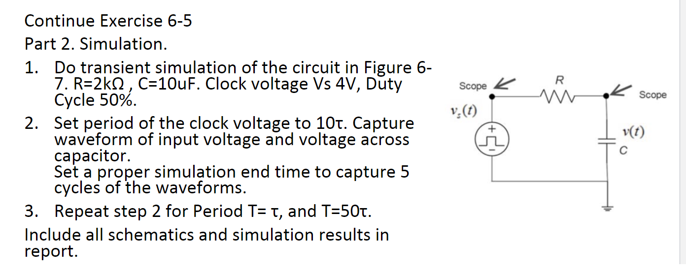 Solved R Scope k v.(t) ni k Scope + Continue Exercise 6-5 | Chegg.com