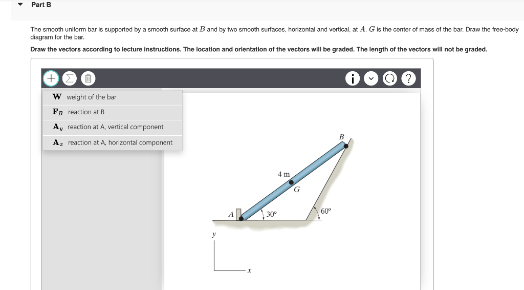 Solved The smooth uniform bar is supported by a smooth | Chegg.com