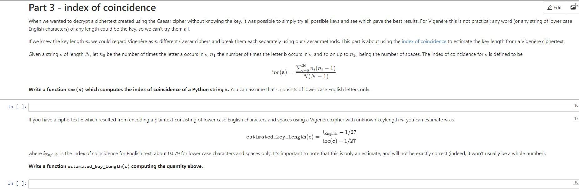 Solved Part 1 - frequency analysis and the Caesar cipher Let | Chegg.com