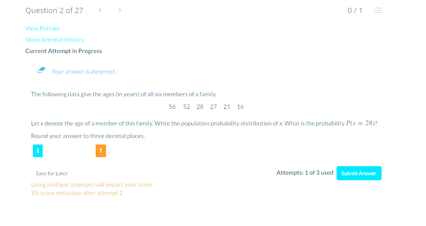 Solved The following data give the ages (in years) of all | Chegg.com