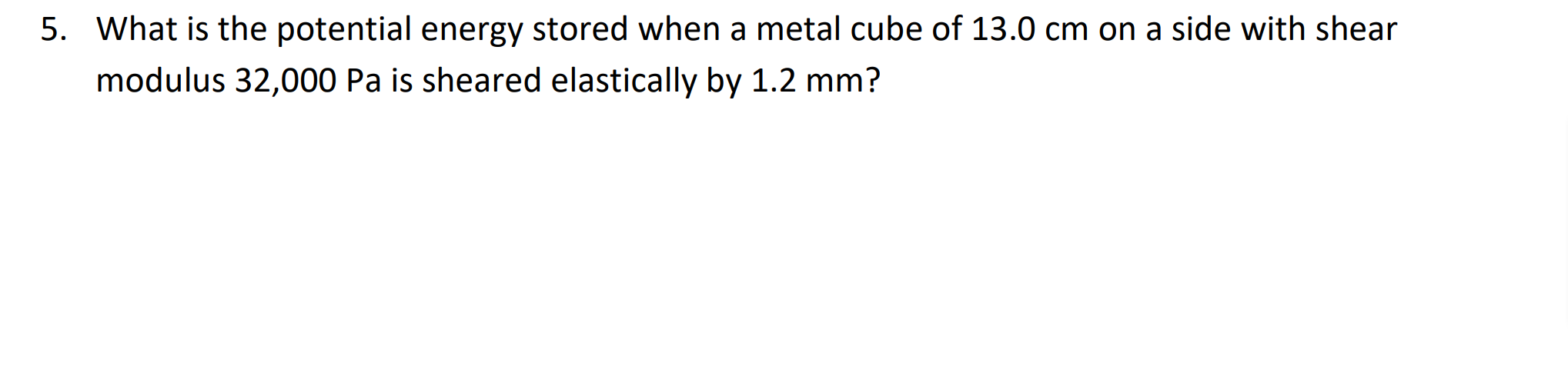 Solved 5. What is the potential energy stored when a metal | Chegg.com