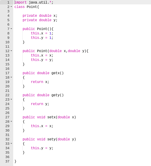 Solved SystemOfTwo Class in Java Below is the Point | Chegg.com