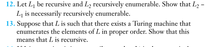 Solved 12. Let L1 be recursive and L2 recursively | Chegg.com