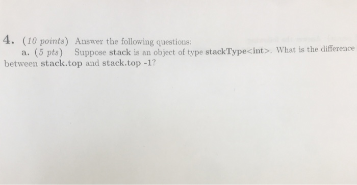 Solved 4 10 Points Answer The Following Questions A 5