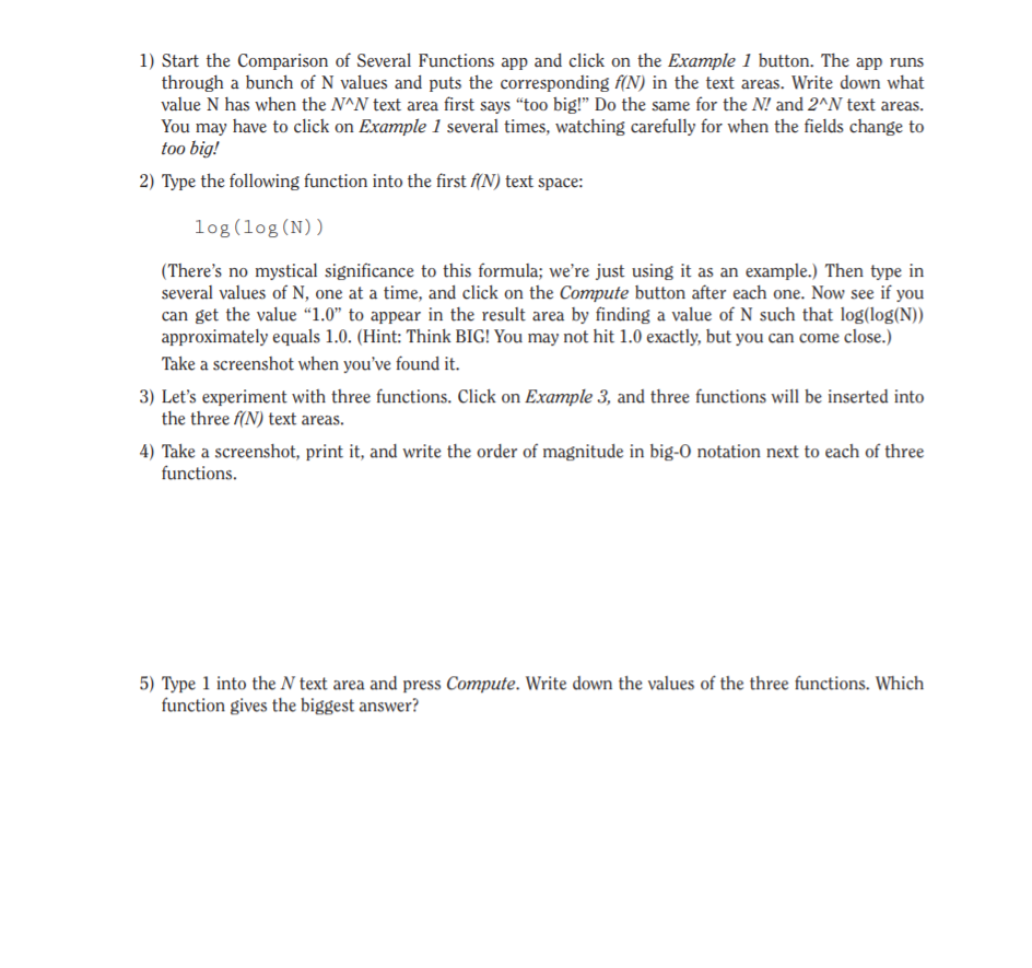 Solved 1) Start the Comparison of Several Functions app and | Chegg.com
