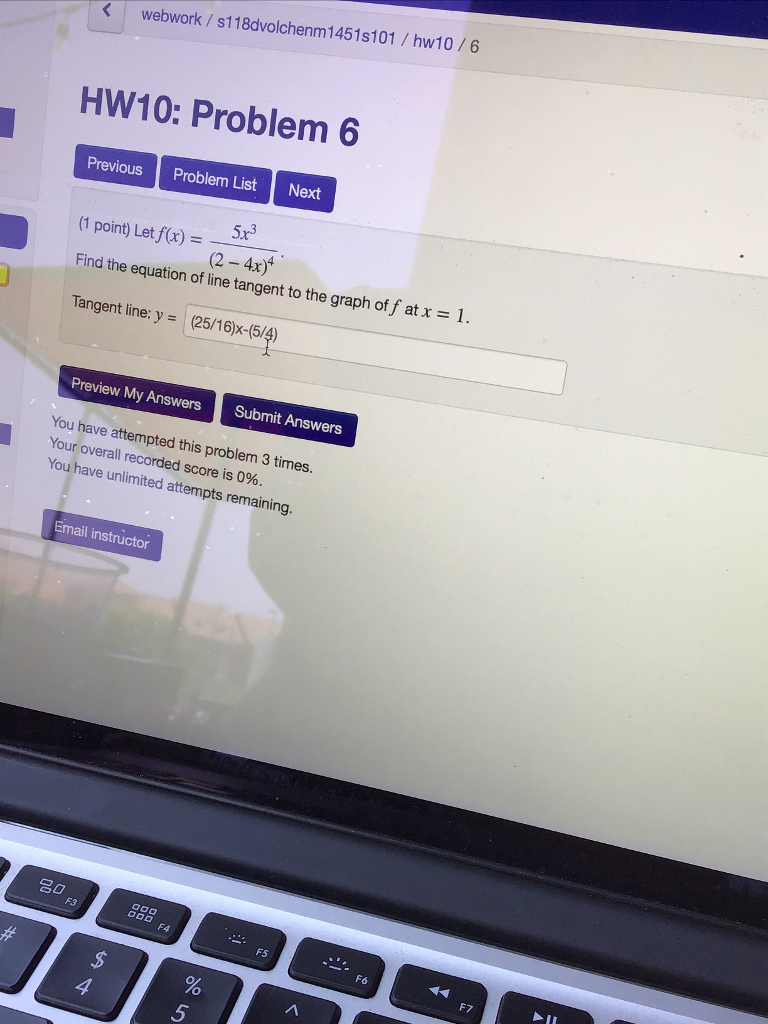 Solved webwork /s118dvolchenm1451s101/ hw10/6 HW10: Problem | Chegg.com