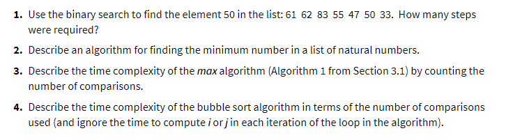 Solved 1. Use the binary search to find the element 50 in | Chegg.com