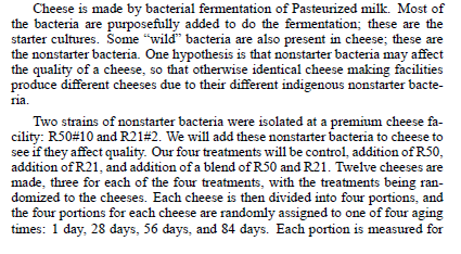 Cheese is made by bacterial fermentation of | Chegg.com