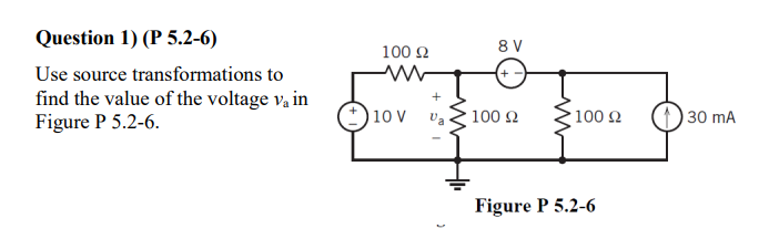 [solved] Use Source Transformations To Find The Value Of