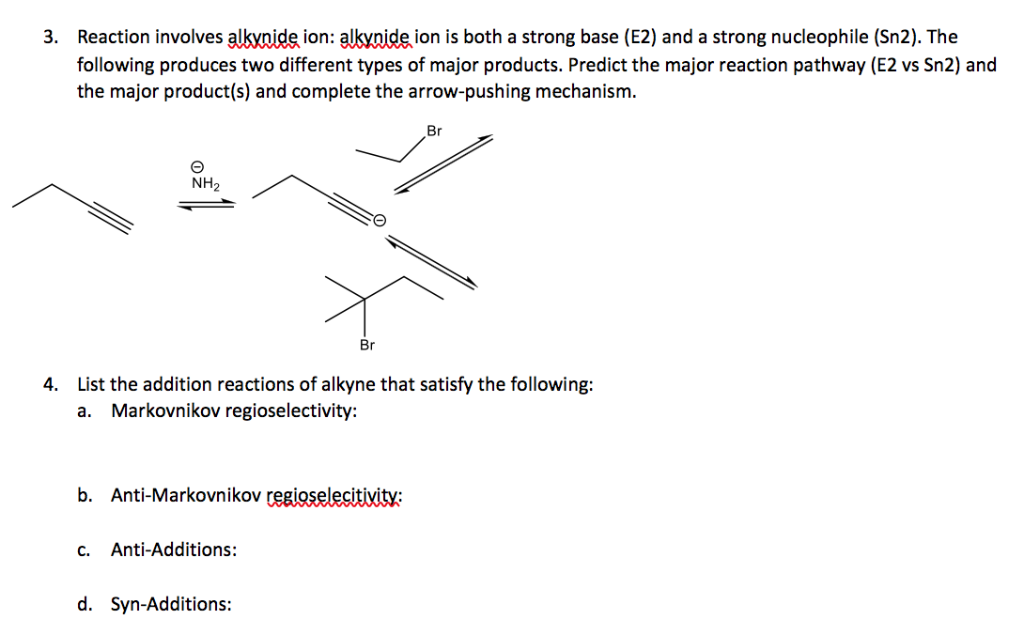 Solved Reaction involves alkynide ion: alkynide ion is both | Chegg.com