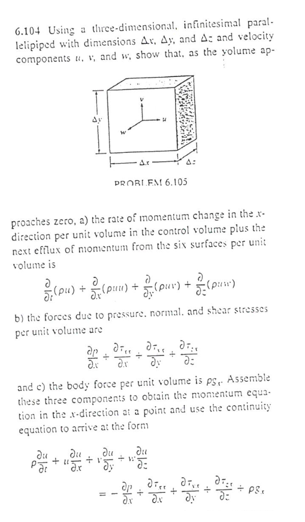 Solved Using a tree-dimensional, infinitesimal paral | Chegg.com