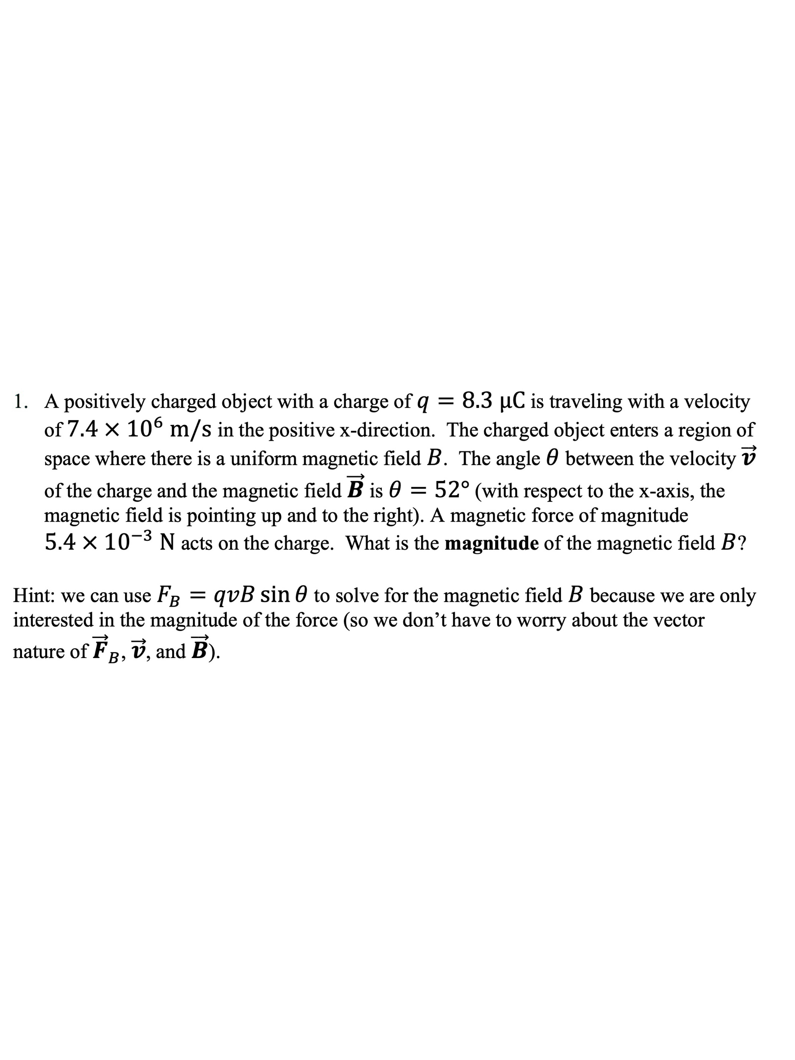 Solved 1. A positively charged object with a charge of | Chegg.com