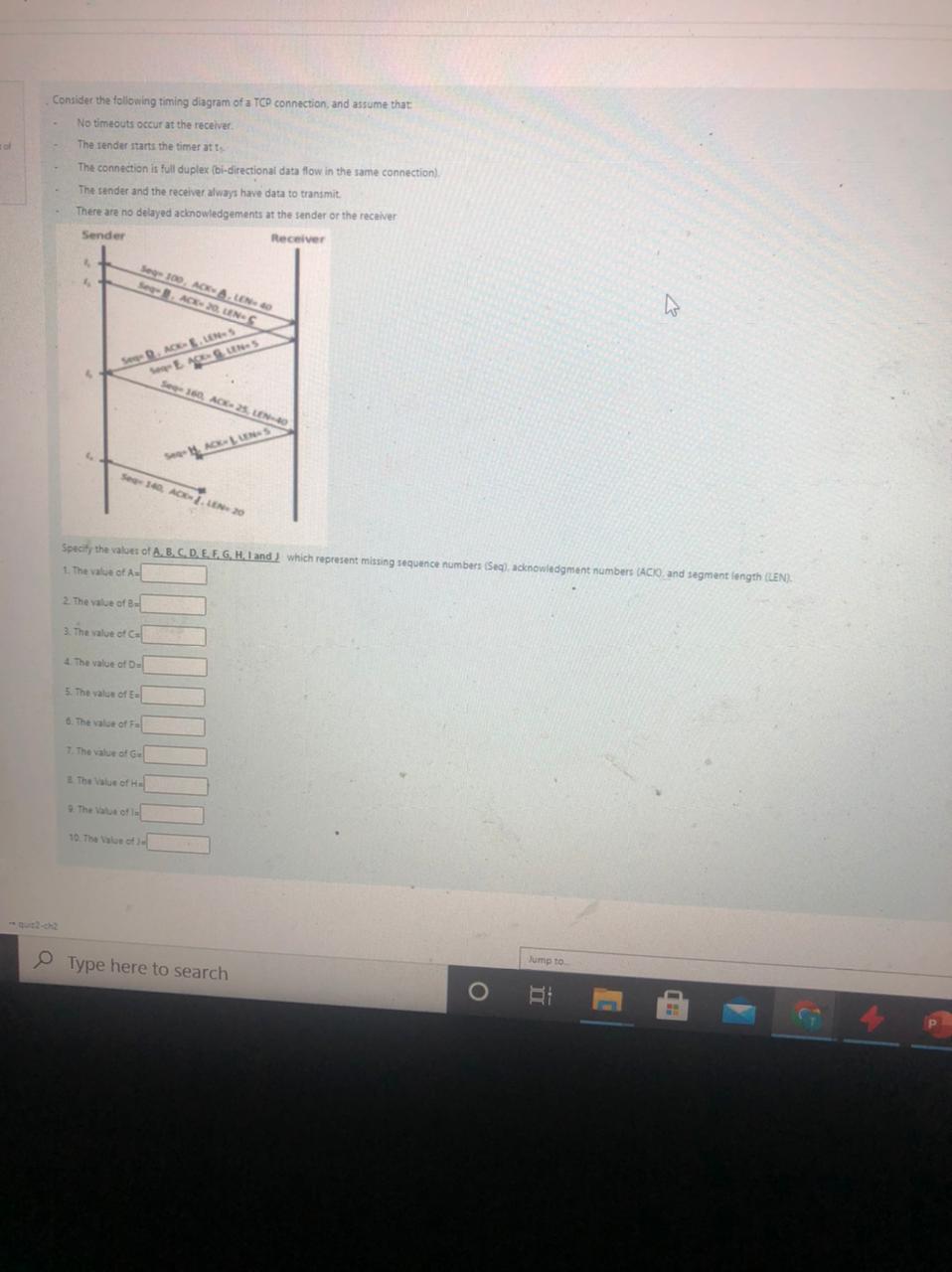Consider the following timing diagram of a TCP | Chegg.com