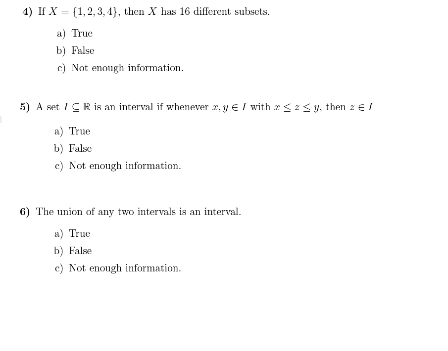Solved 4) If X={1,2,3,4}, then X has 16 different subsets. | Chegg.com
