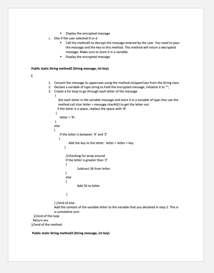 Solved JAVA, please solve the problem by following the given | Chegg.com