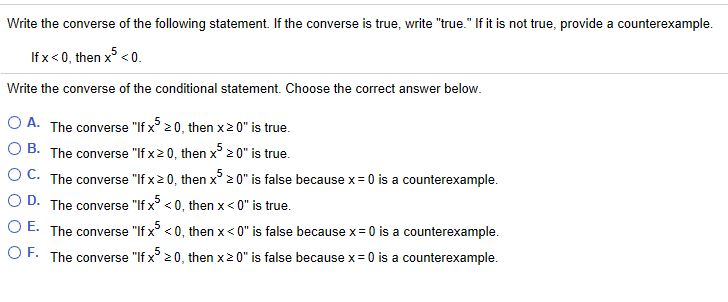 Solved Write the converse of the following statement. If the | Chegg.com