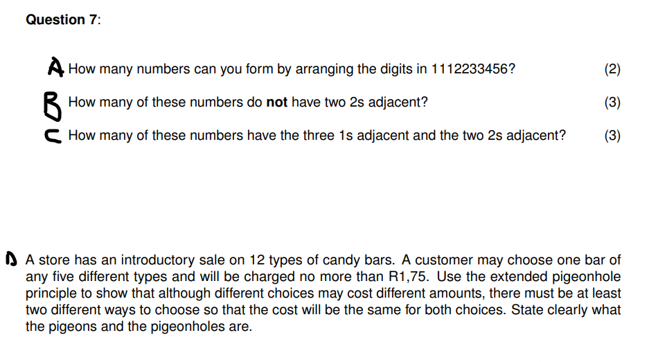 Solved How many numbers can you form by arranging the digits | Chegg.com