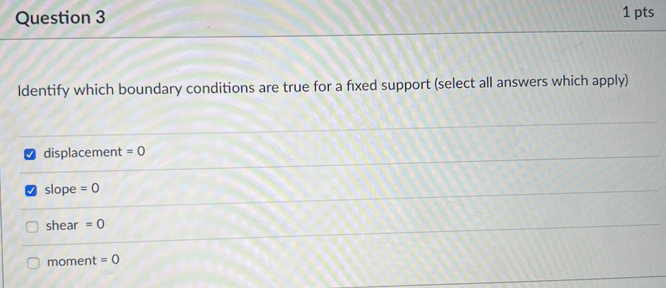 Solved Identify which boundary conditions are true for a pin | Chegg.com