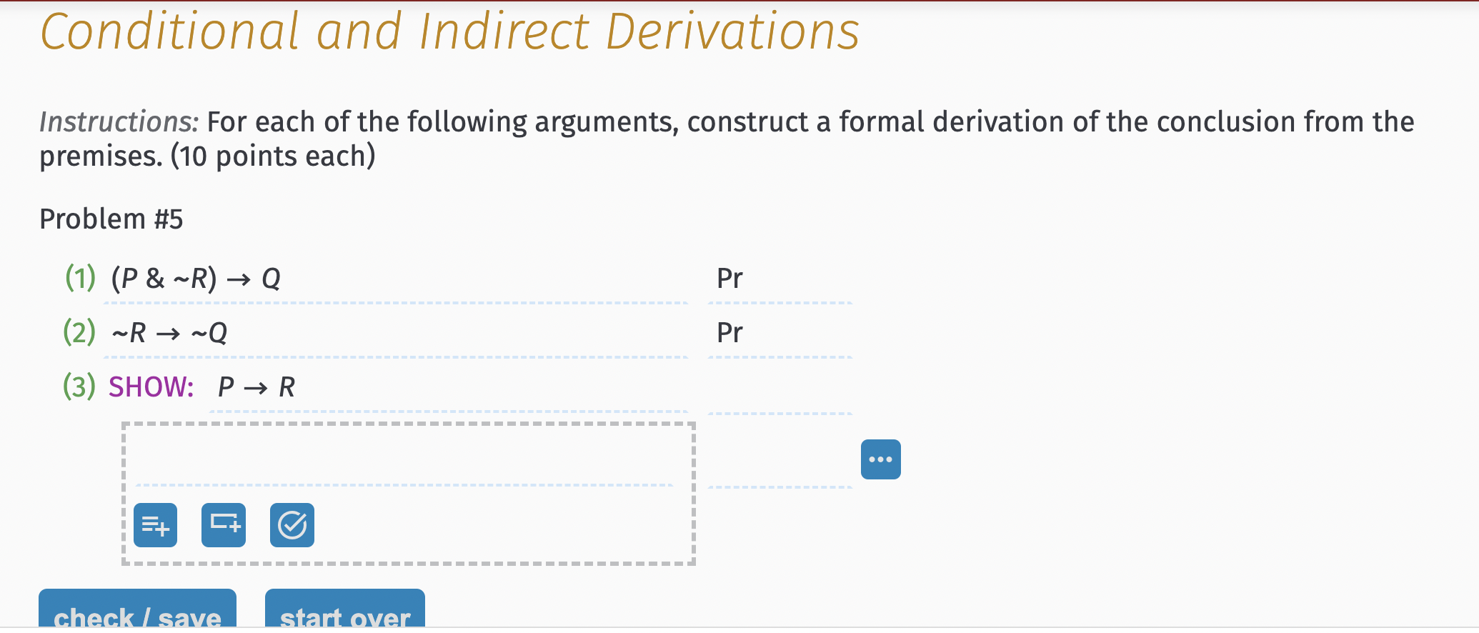 Solved For each of the following arguments, construct a | Chegg.com