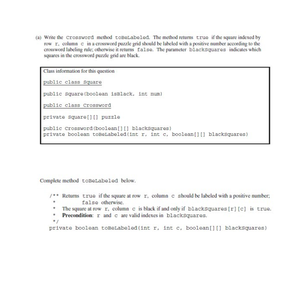 Solved I need part a) and part b) answered in Java. All | Chegg.com