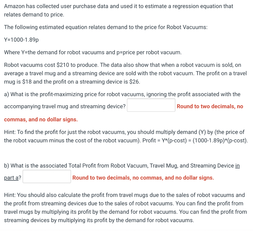 Solved Amazon has collected user purchase data and used it | Chegg.com