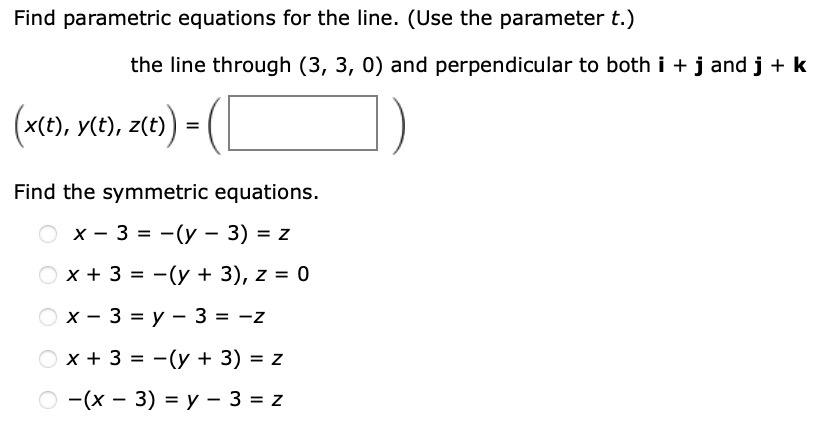 Solved (a) Find parametric equations for the line through | Chegg.com