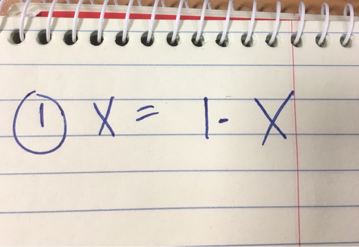 Solved x = 1 - x | Chegg.com