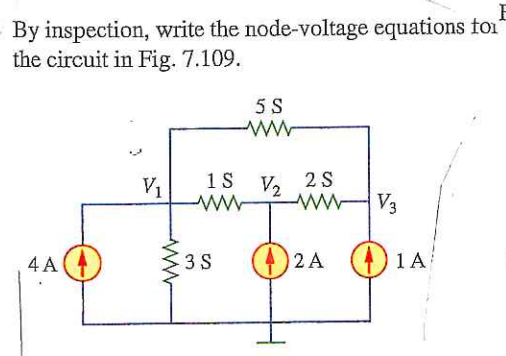 Solved By inspection, write the node-voltage equations toi | Chegg.com