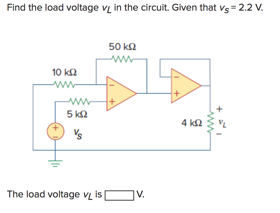 Solved Find the load voltage vL in the circuit. Given that | Chegg.com